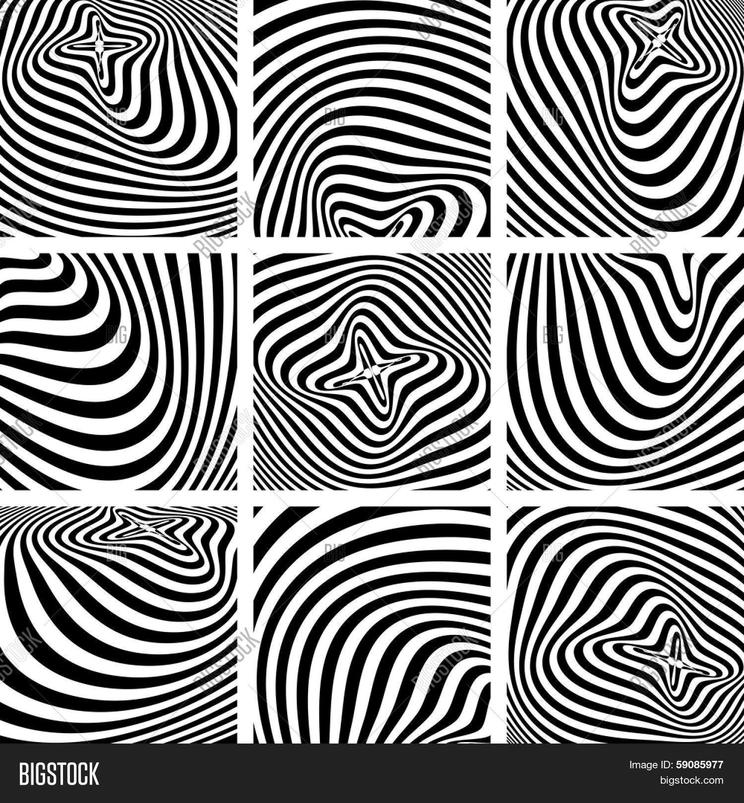 Set Op Art Textures Vector & Photo (Free Trial) | Bigstock