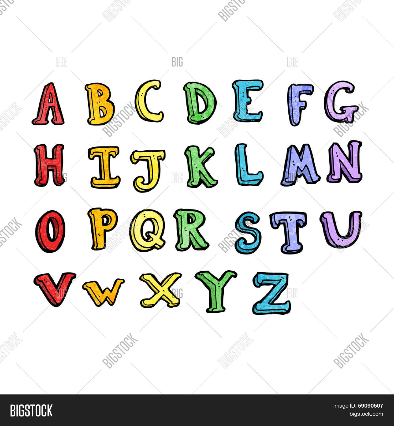 Cartoon Alphabet Vector & Photo (Free Trial) | Bigstock