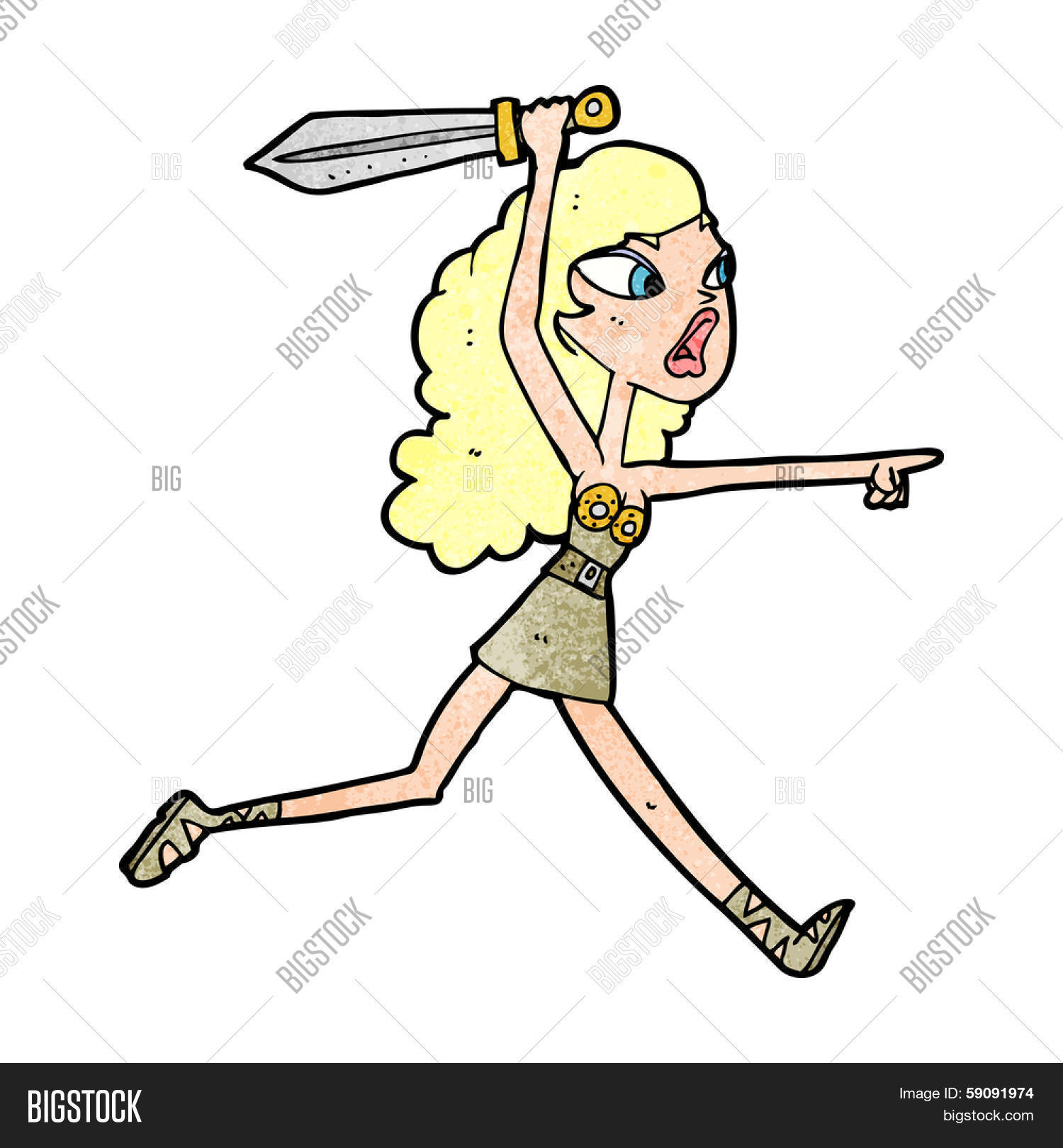 Cartoon Viking Girl Vector & Photo (Free Trial) | Bigstock