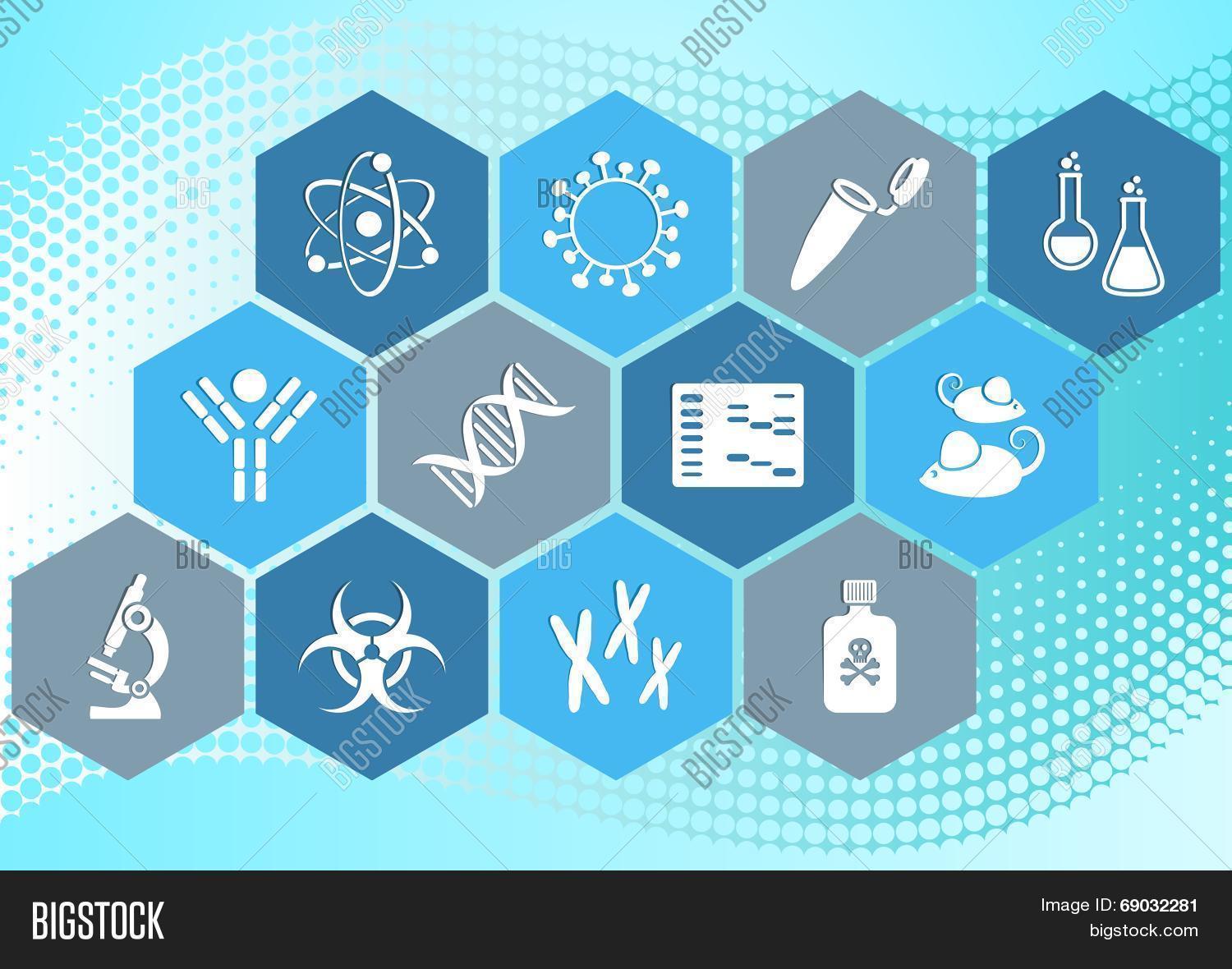 Biology Science Icons Vector & Photo (Free Trial) | Bigstock