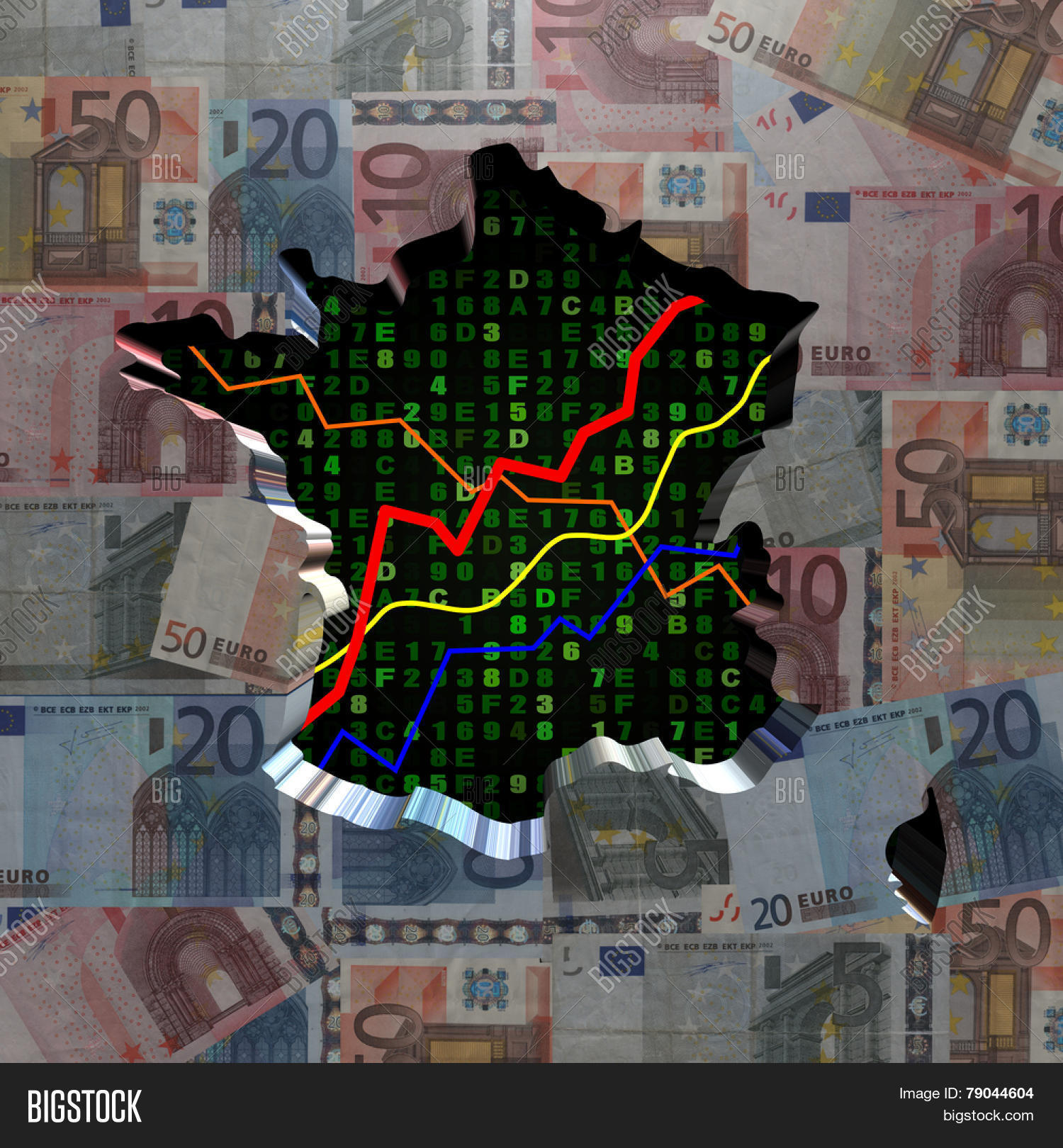 France Map Hex Code Image & Photo (Free Trial) | Bigstock