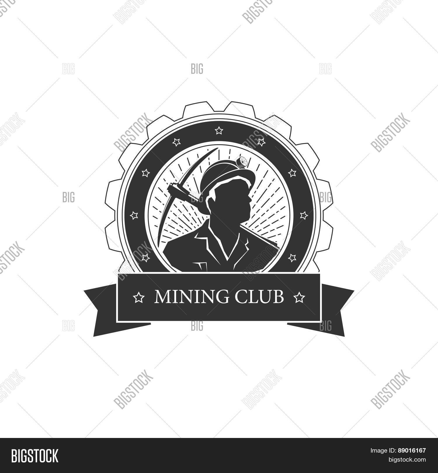Vintage Emblem Mining Vector & Photo (Free Trial) | Bigstock
