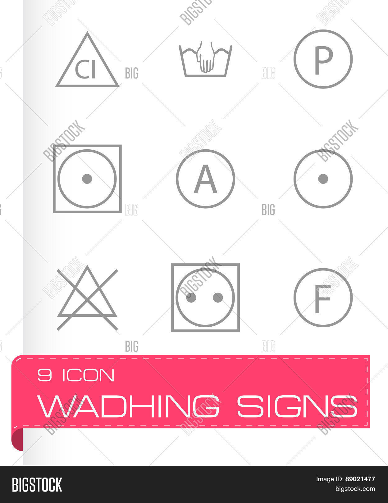 Vector Washing Signs Vector & Photo (Free Trial) | Bigstock