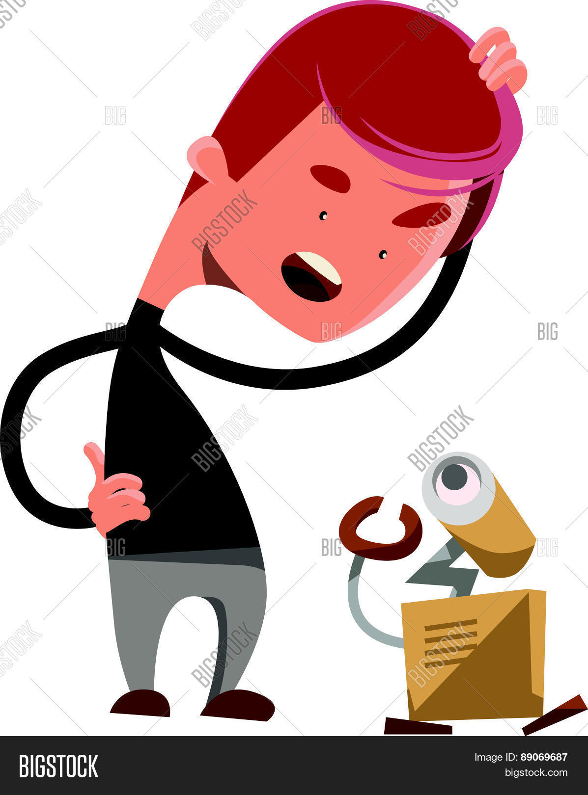 Crazy Robot Vector & Photo (Free Trial) | Bigstock