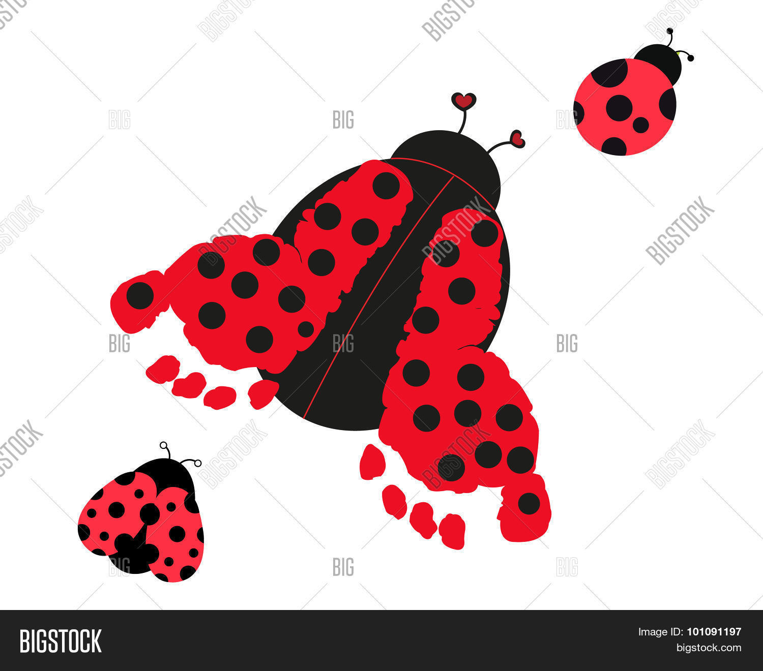 Ladybug Baby Foot Vector & Photo (Free Trial) | Bigstock