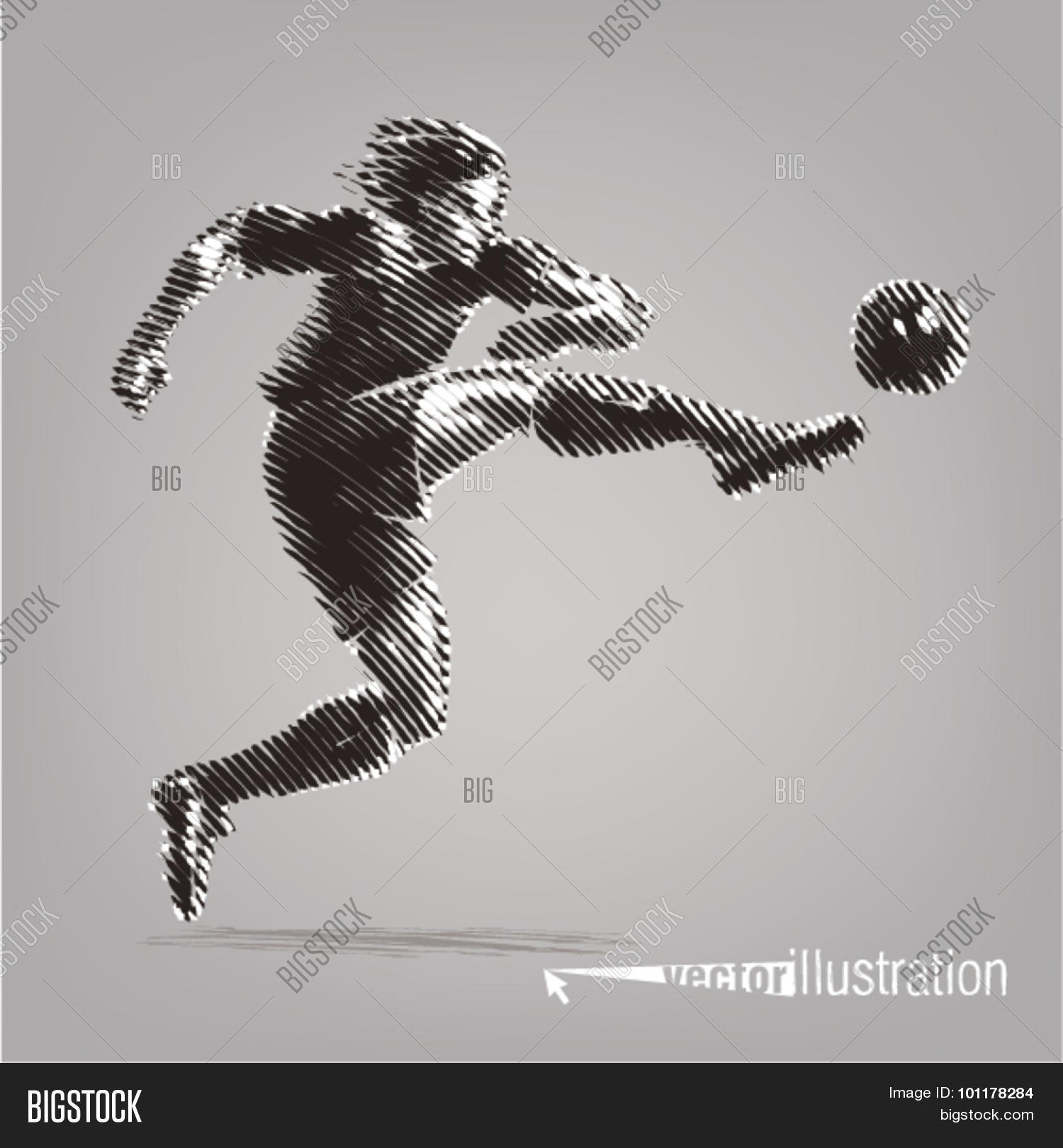 Football Striker. Vector & Photo (Free Trial) | Bigstock