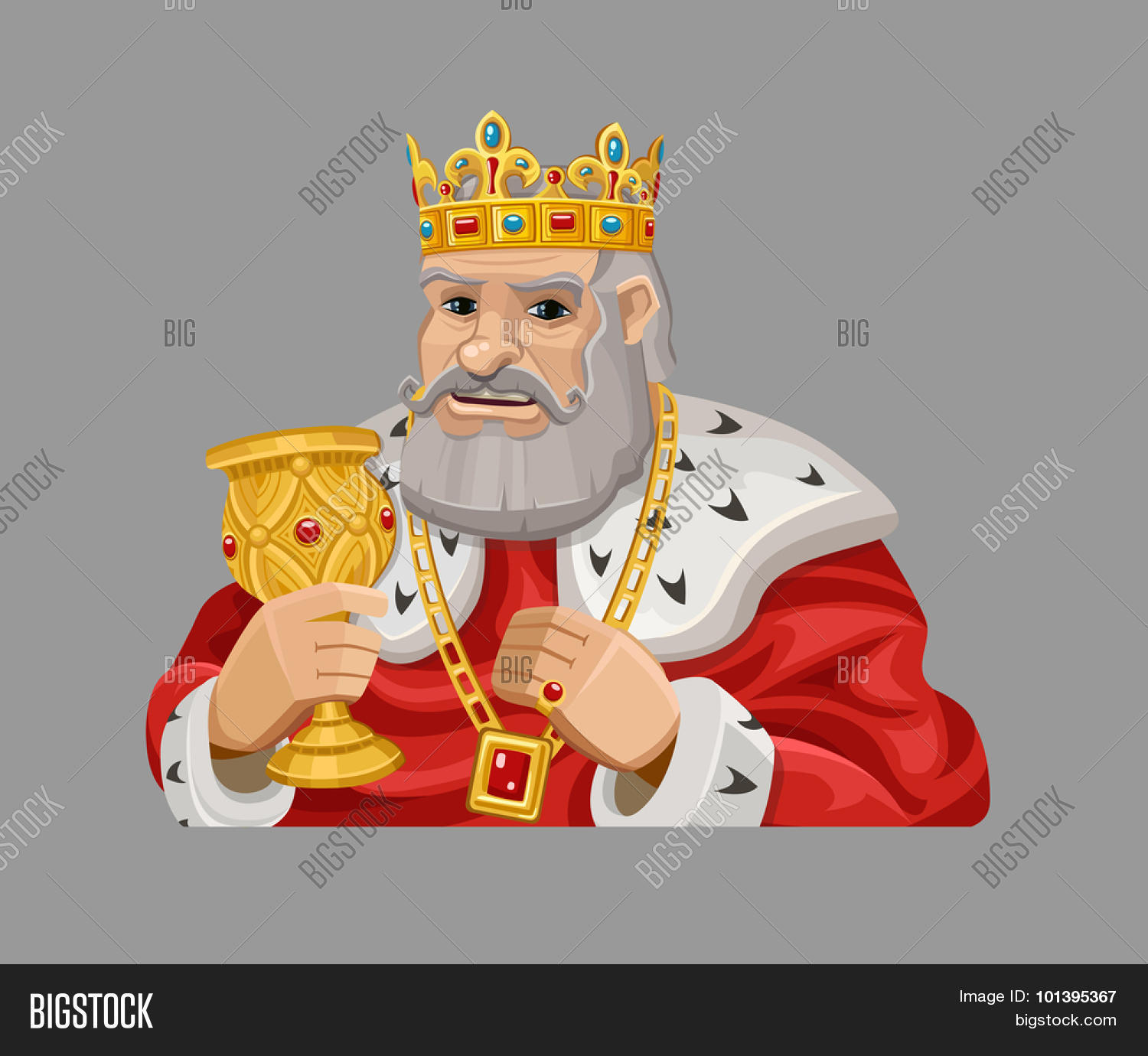 Cartoon King Red. Vector & Photo (Free Trial) | Bigstock