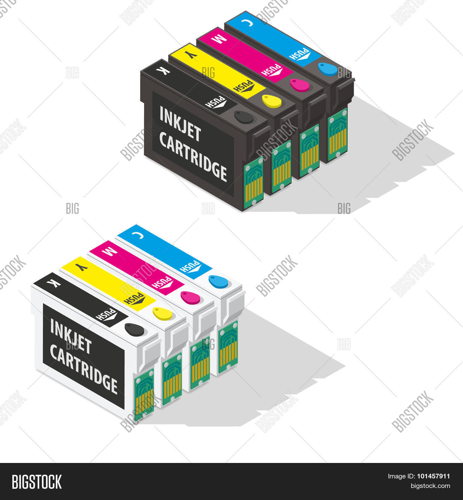 Ink Jet Cartridges Vector & Photo (Free Trial) | Bigstock
