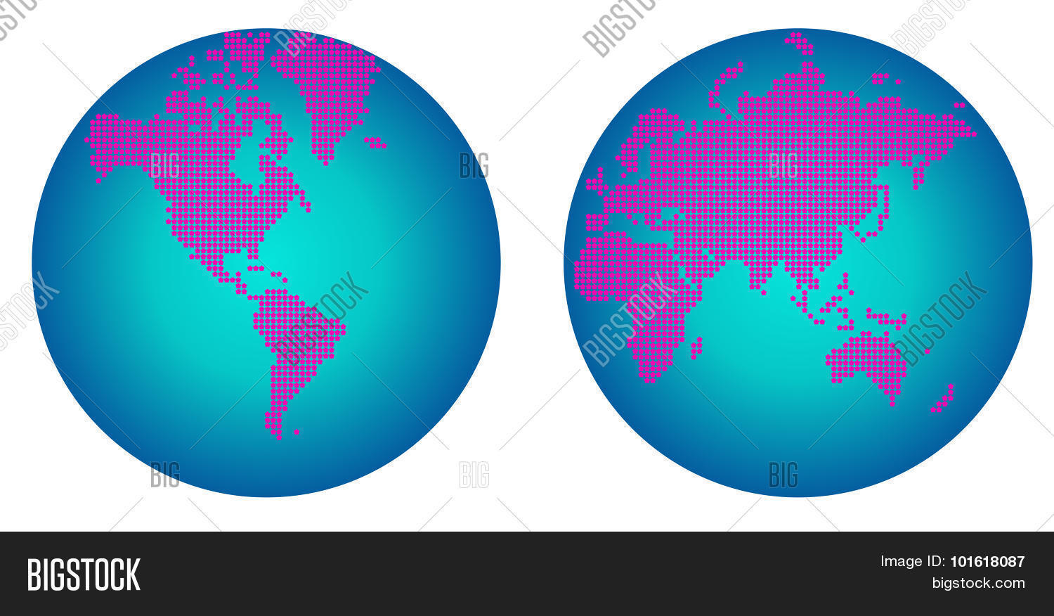 World Map Hemisphere Vector & Photo (Free Trial) | Bigstock