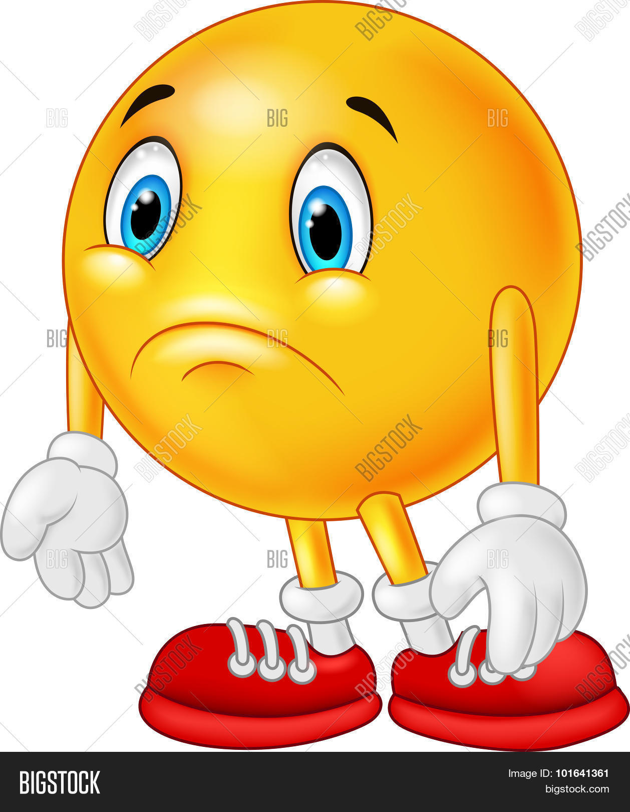 Cartoon Emoticon Sad Vector & Photo (Free Trial) | Bigstock