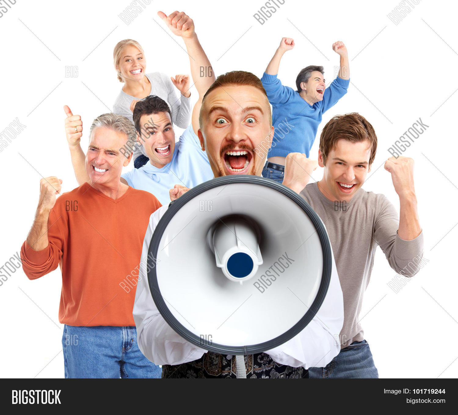 Young Man Talking Loud Image & Photo (Free Trial) | Bigstock