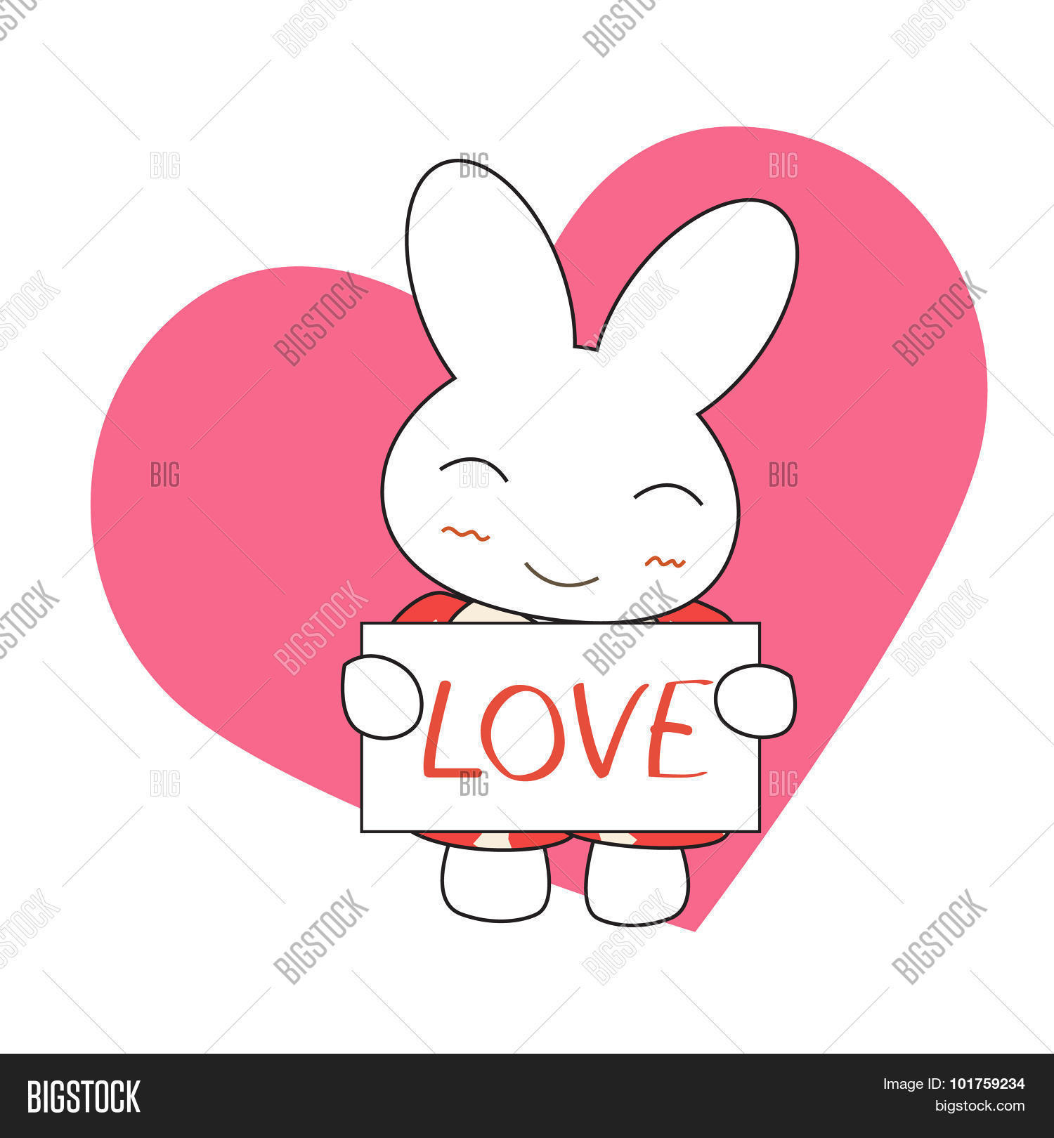 Cute Cartoon Bunny Vector And Photo Free Trial Bigstock