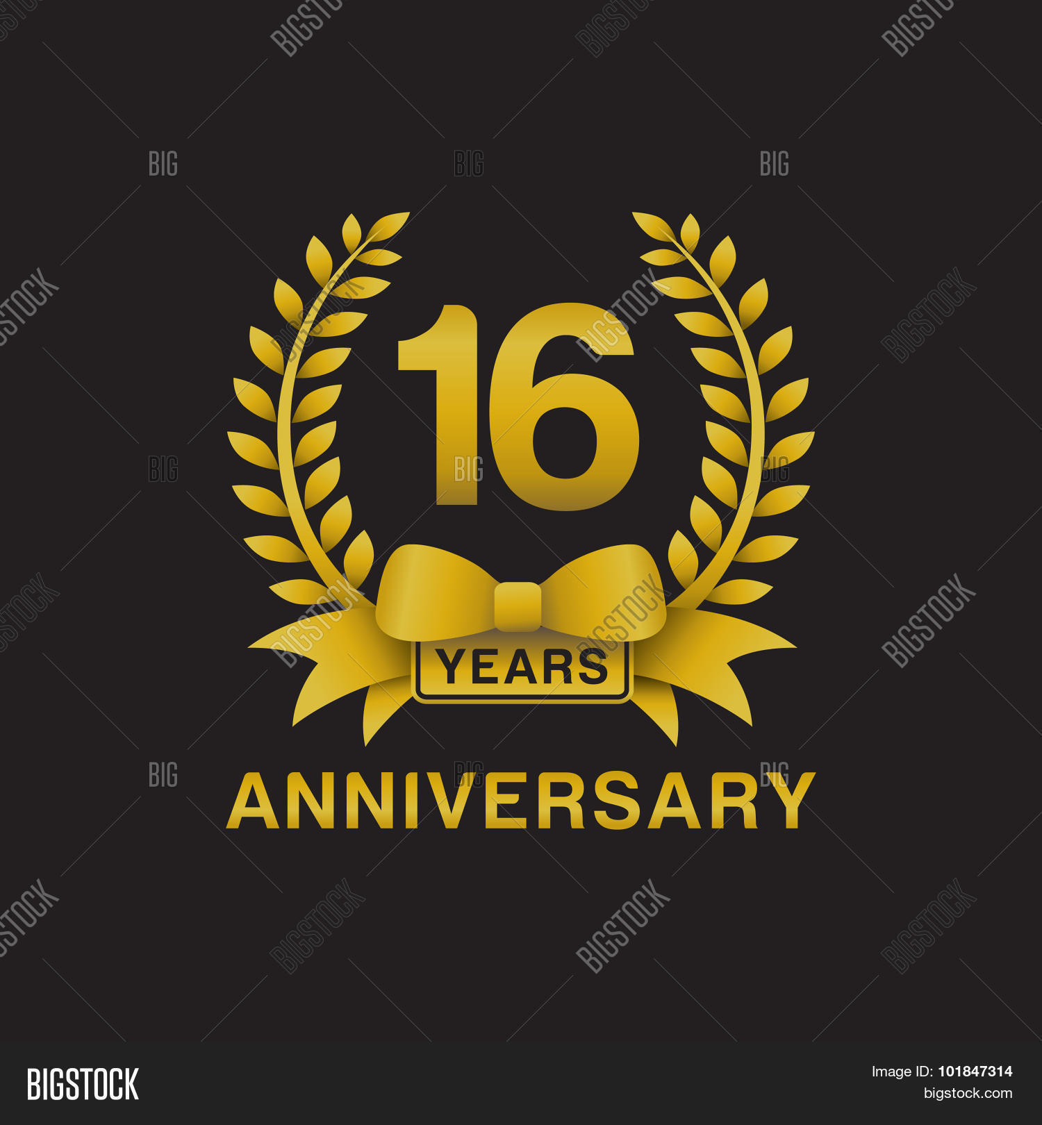 16th Anniversary Vector & Photo (Free Trial) | Bigstock