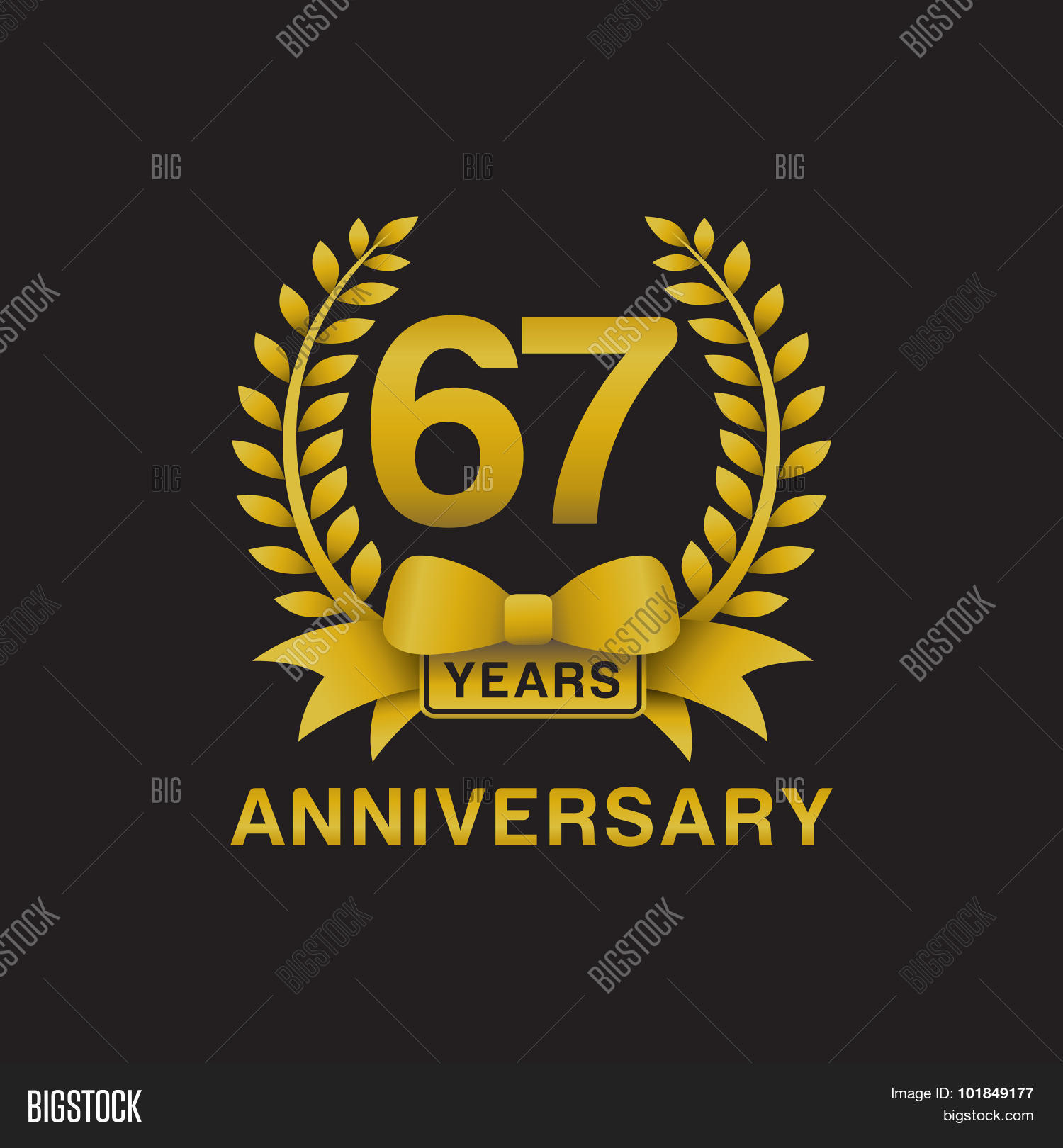 67th Anniversary Vector & Photo (Free Trial) | Bigstock