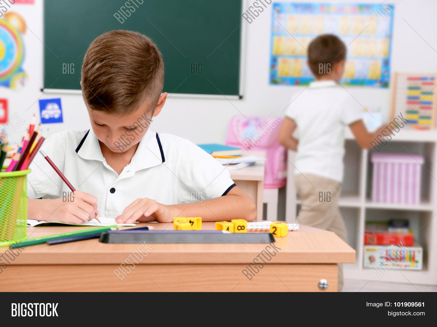 Little Boy Drawing Image & Photo (Free Trial) | Bigstock