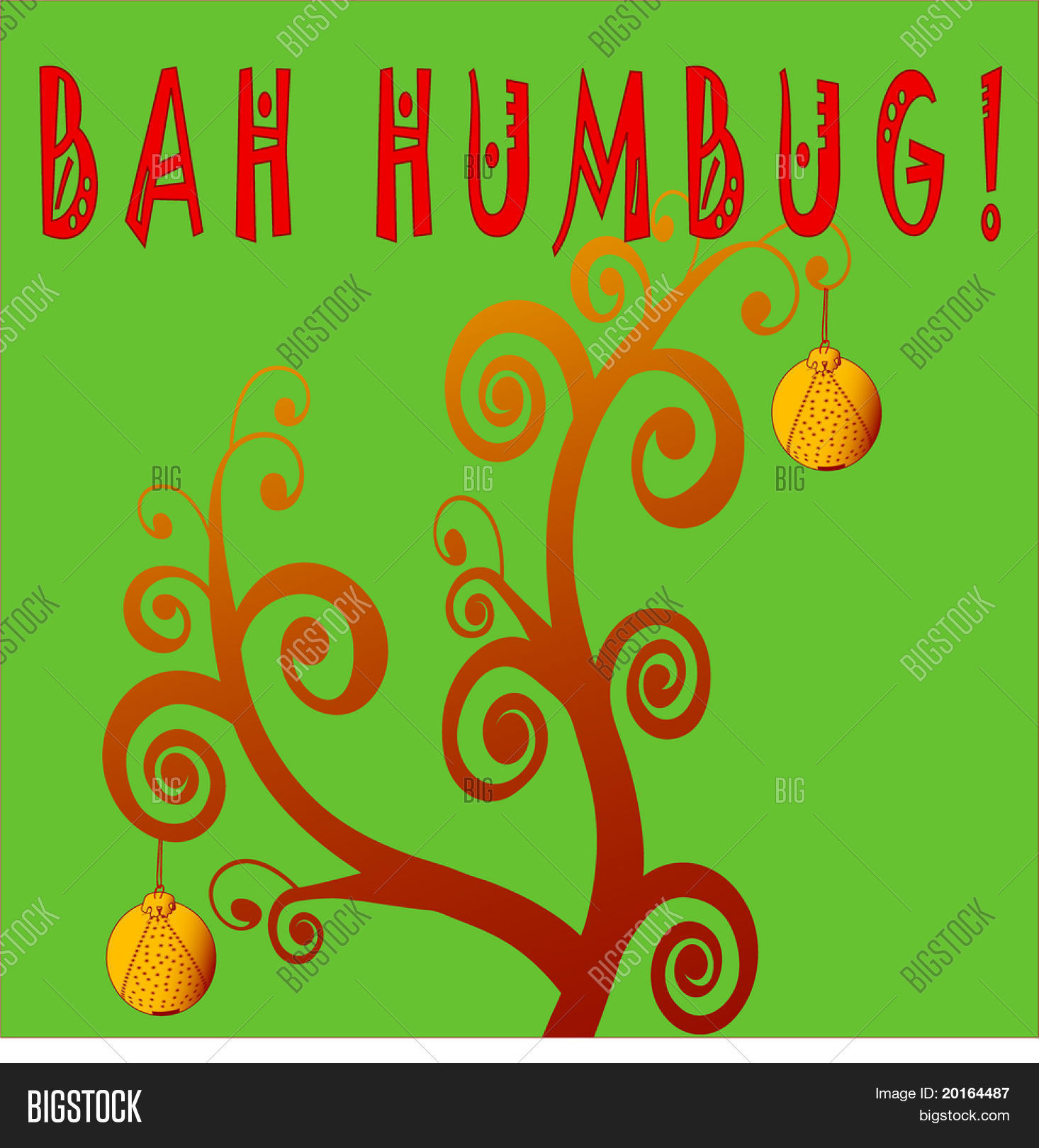 Bah Humbug Greeting Vector & Photo (Free Trial) | Bigstock