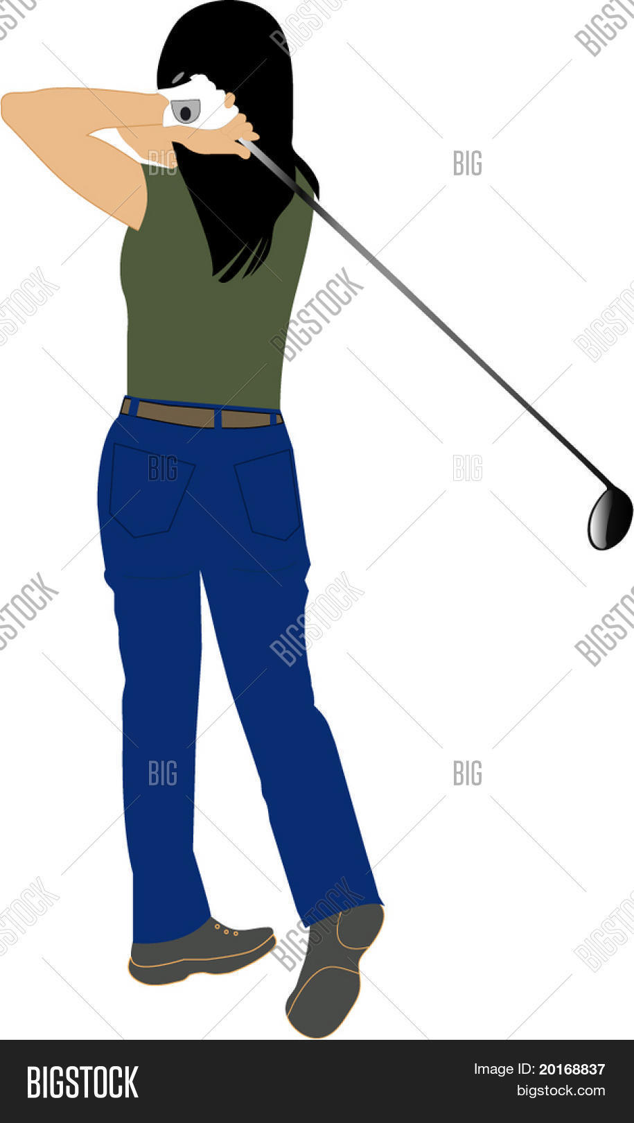 Female Golfer Vector & Photo (Free Trial) | Bigstock
