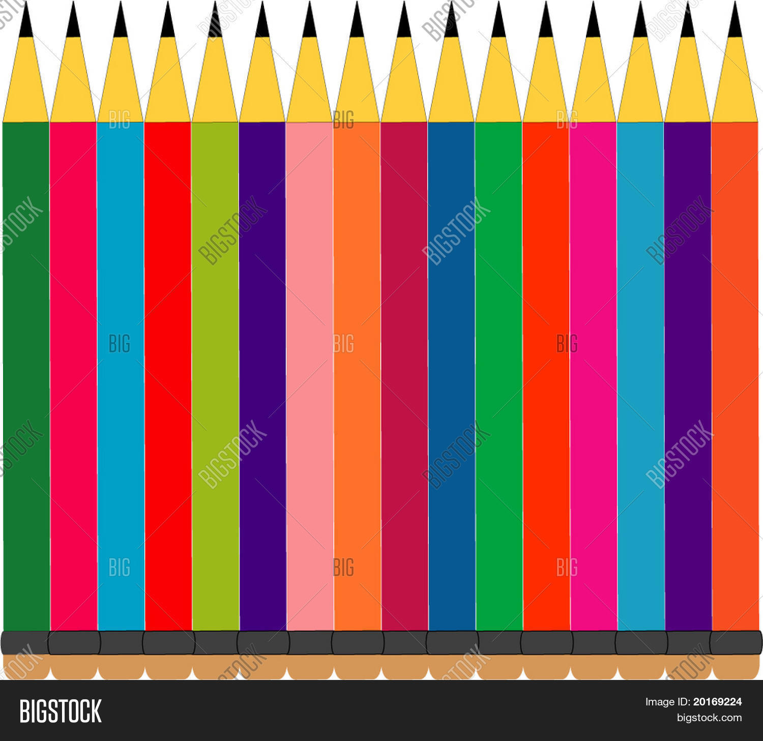 Sharp Colored Pencils Vector & Photo (Free Trial) | Bigstock