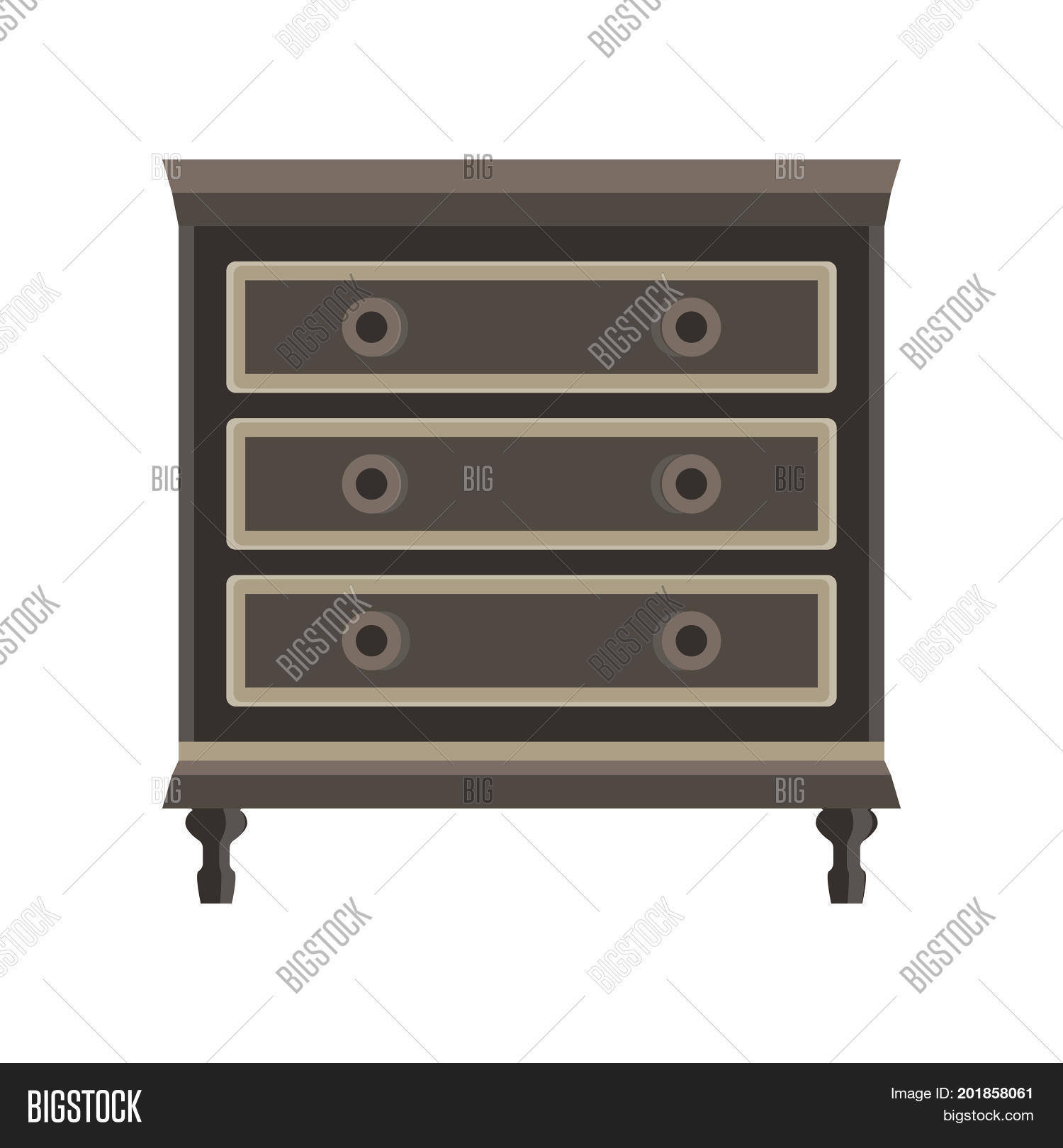 Drawer Dresser Vector Vector & Photo (Free Trial) | Bigstock