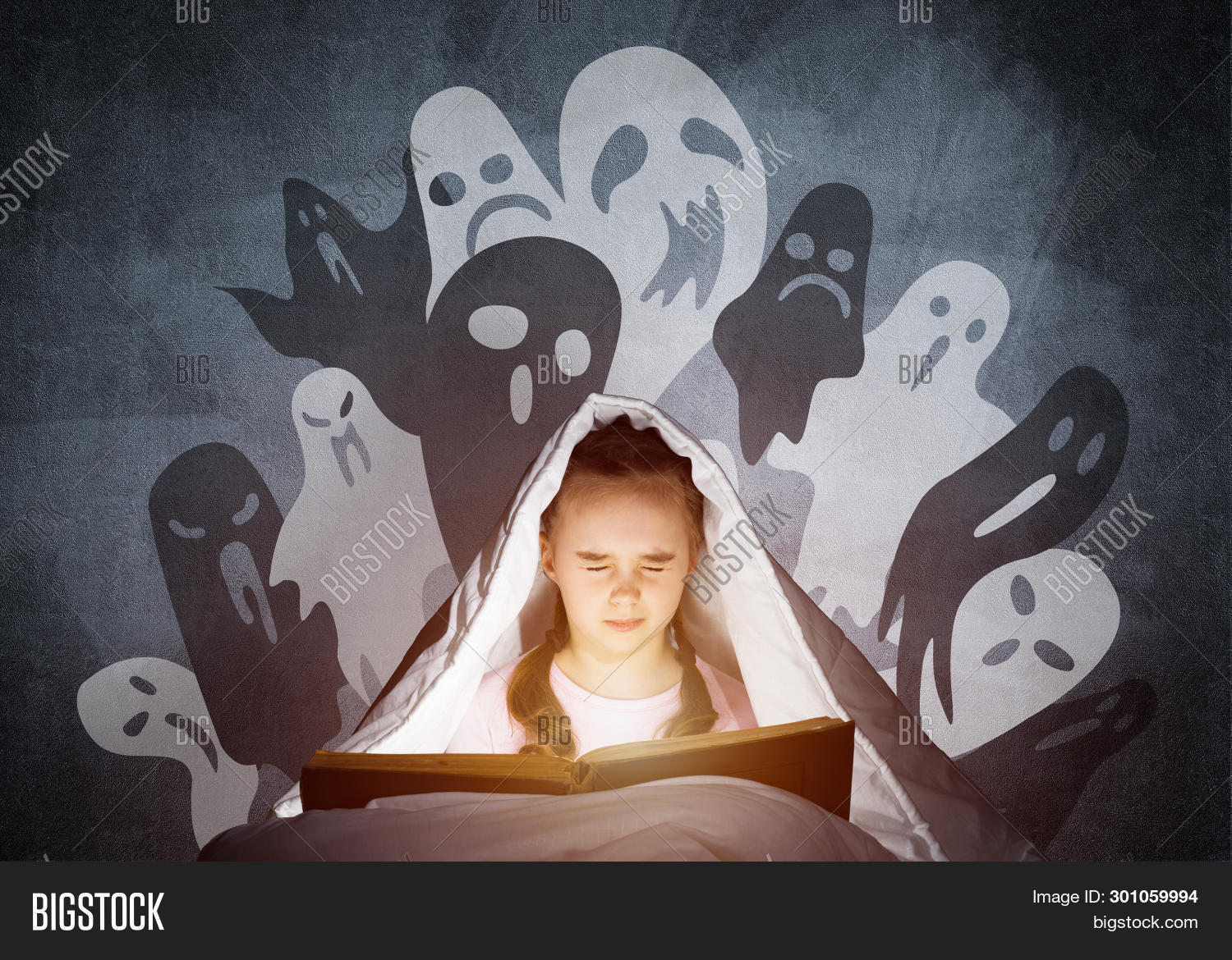Scared Kid Open Book Image & Photo (Free Trial) | Bigstock