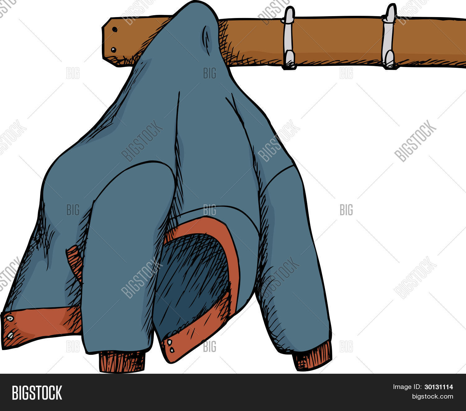 Jacket Hung On Rack Vector & Photo (Free Trial) | Bigstock