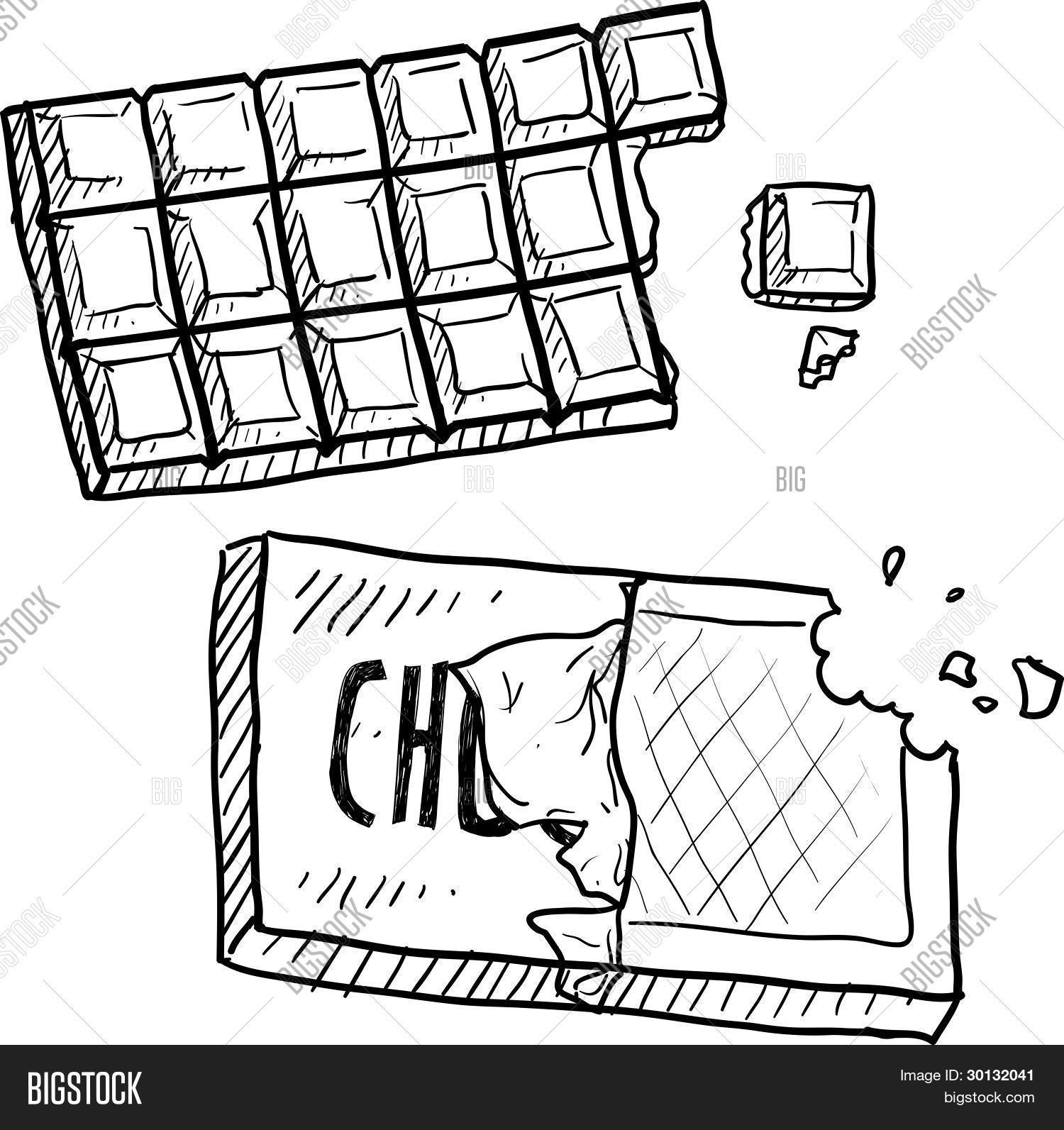 Chocolate Bar Sketch Vector & Photo (Free Trial) | Bigstock