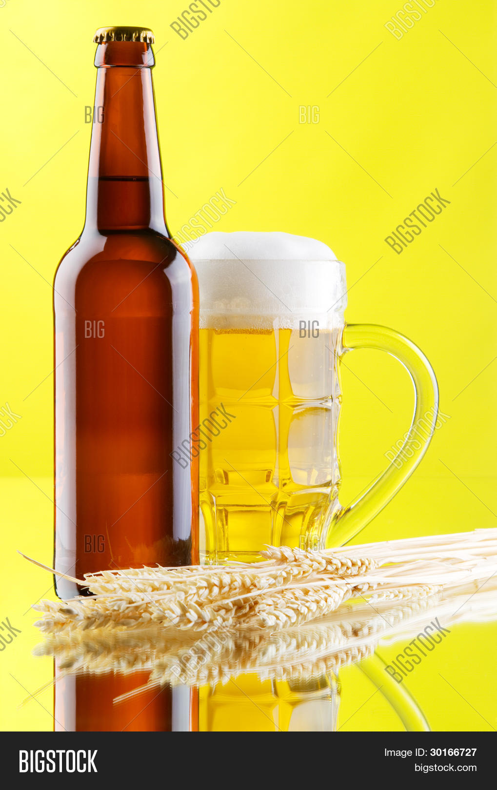 Beer Mug Bottles On Image & Photo (Free Trial) | Bigstock