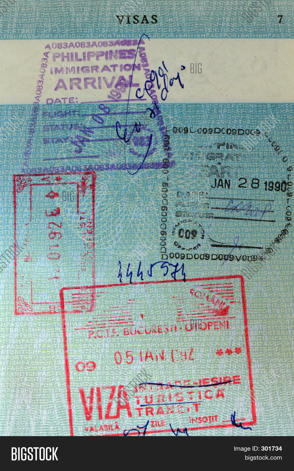 Old Visa Stamps Image & Photo (Free Trial) | Bigstock
