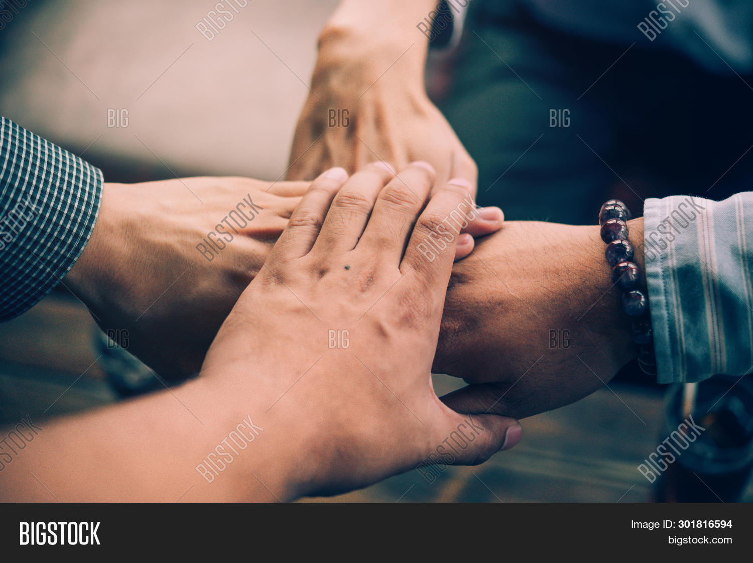 Team Teamwork Join Image & Photo (Free Trial) | Bigstock