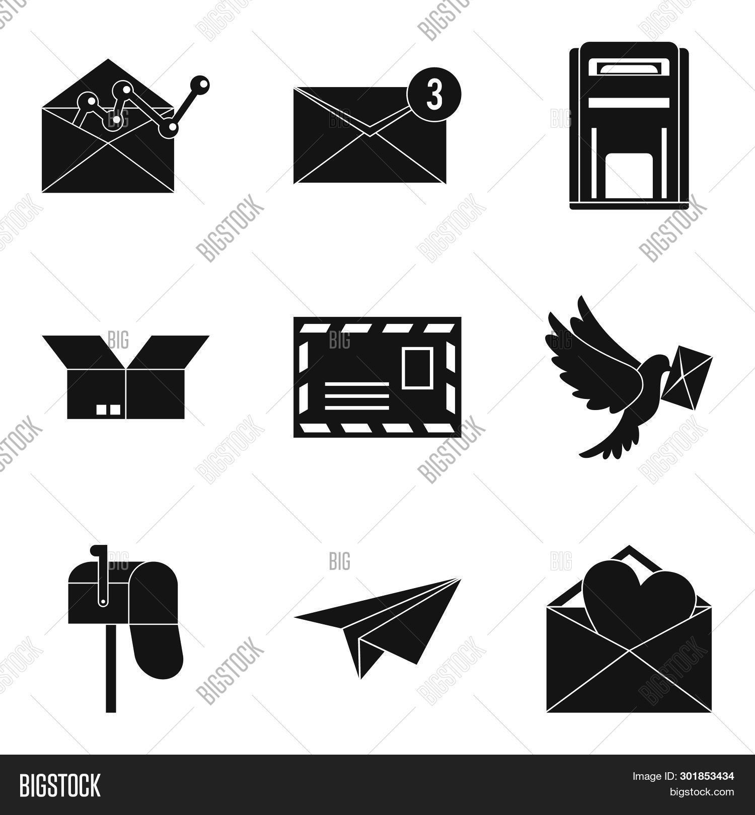 Mailing List Icons Set Image & Photo (Free Trial) | Bigstock