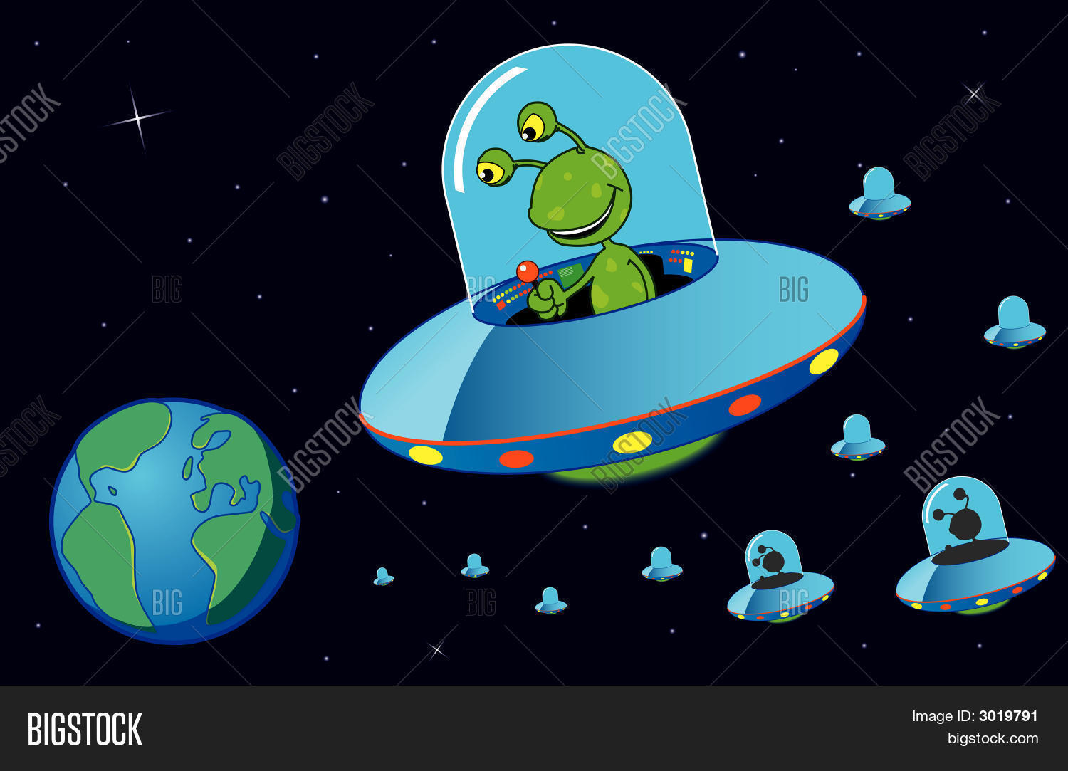Alien Invasion Vector & Photo (Free Trial) | Bigstock