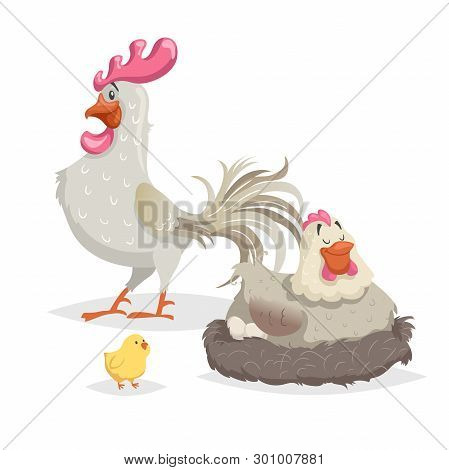 Cute Cartoon Chicken Vector & Photo (Free Trial) | Bigstock