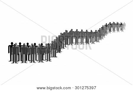 Queue People Isolated Vector & Photo (Free Trial) | Bigstock