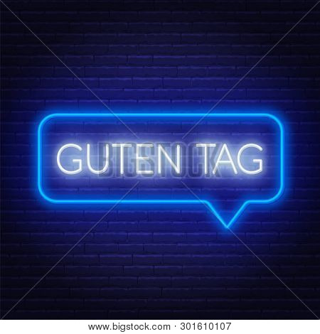 Neon Sign Word Guten Vector & Photo (Free Trial) | Bigstock