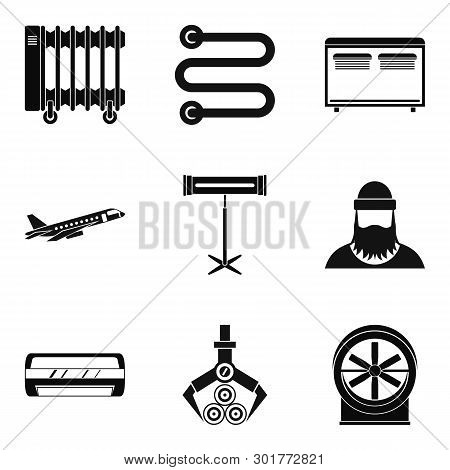 Heating Icons Set. Image & Photo (Free Trial) | Bigstock