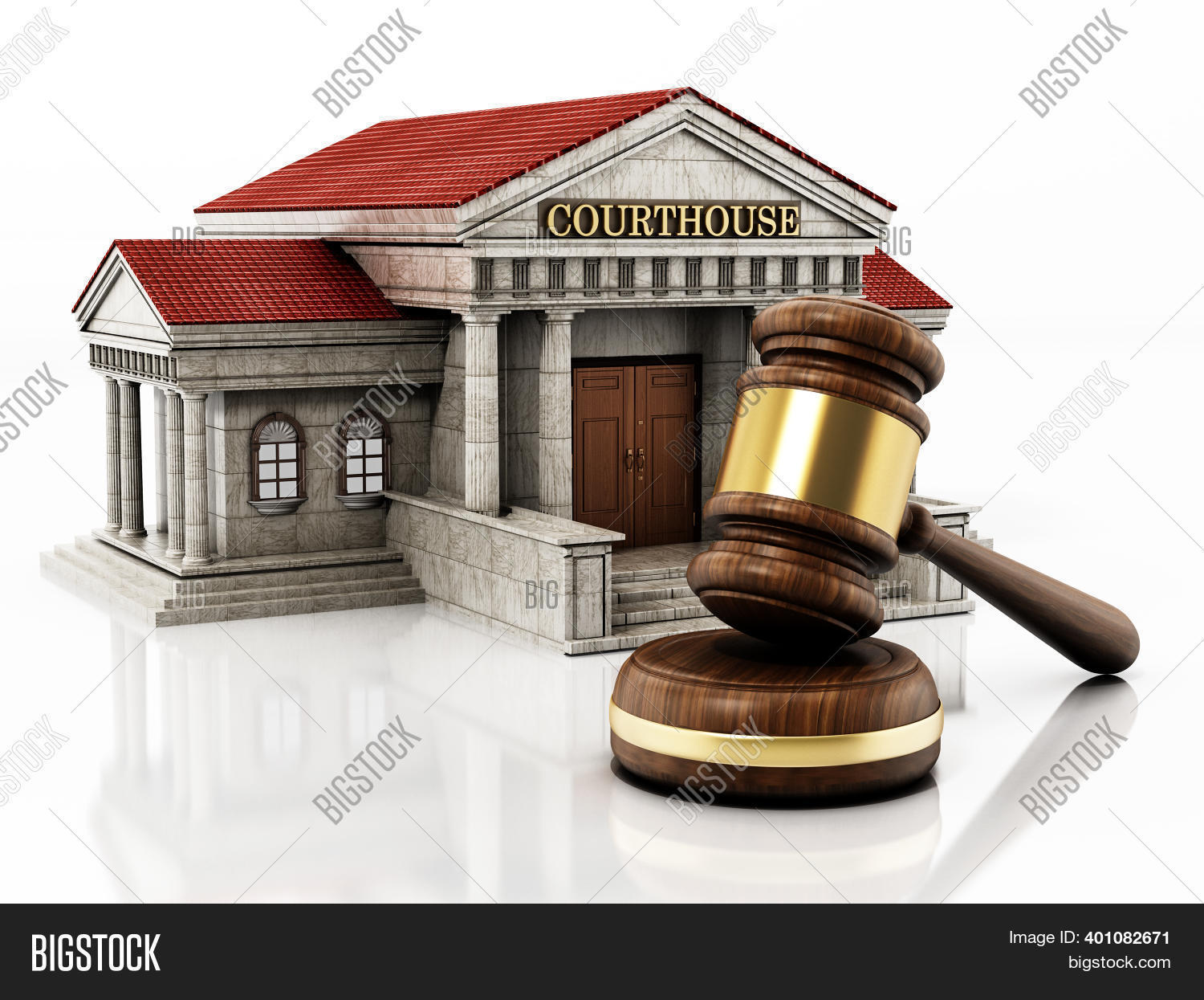 Courthouse Isolated On Image & Photo (Free Trial) | Bigstock