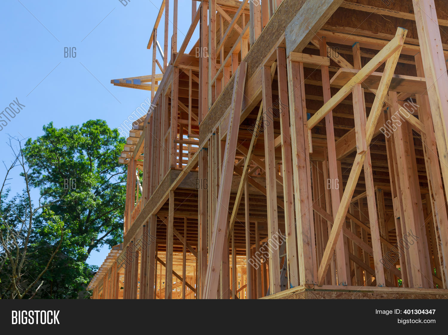 Framing Beams House On Image & Photo (Free Trial) | Bigstock