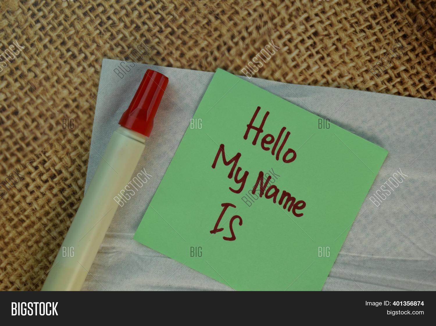 Hello My Name Write On Image & Photo (Free Trial) | Bigstock