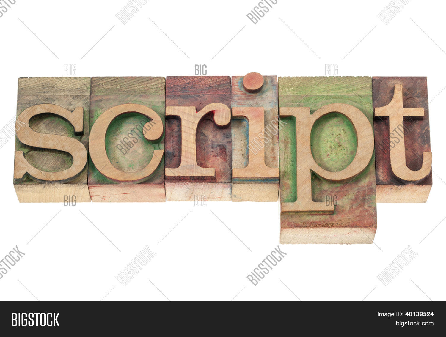 Script Word - Isolated Image & Photo (Free Trial) | Bigstock