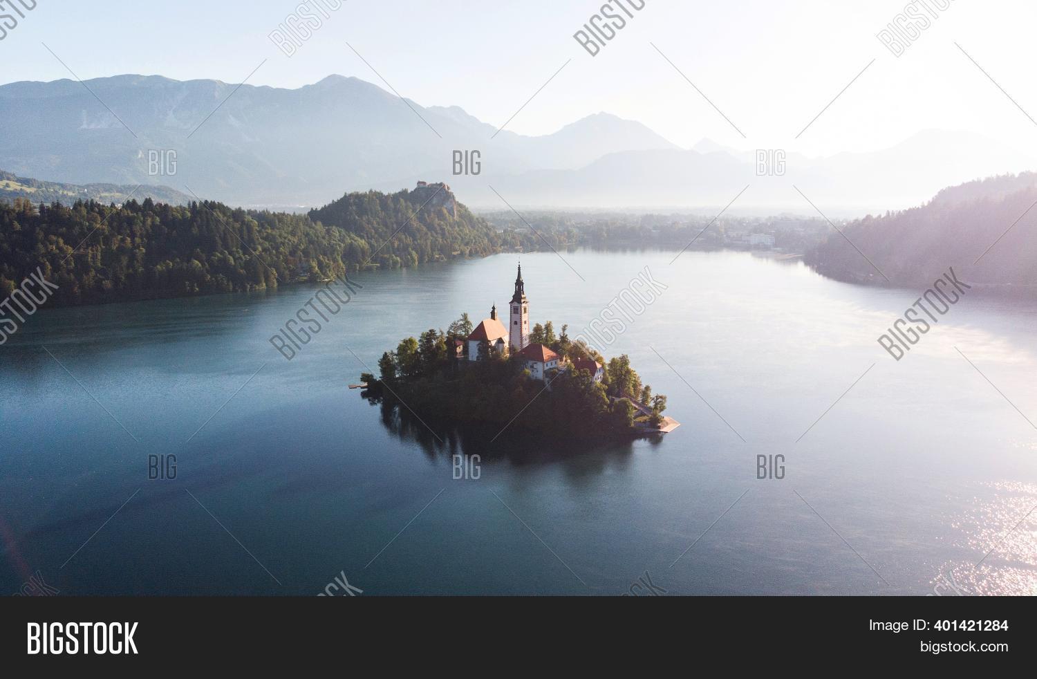 Aerial View Lake Bled Image & Photo (Free Trial) | Bigstock