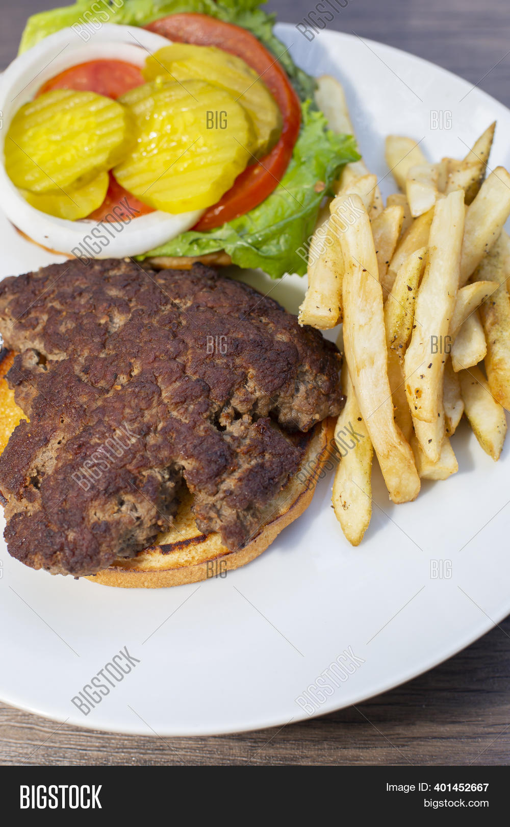 Well-done Hamburger On Image & Photo (Free Trial) | Bigstock