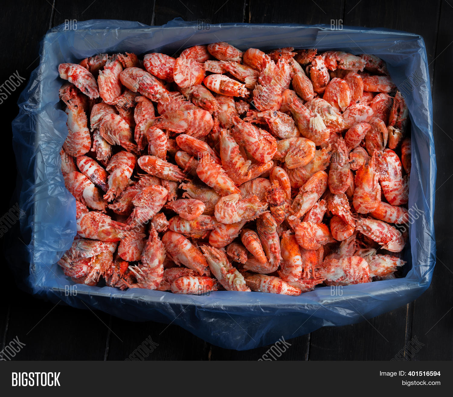 Lots Frozen Prawns Box Image & Photo (Free Trial) | Bigstock