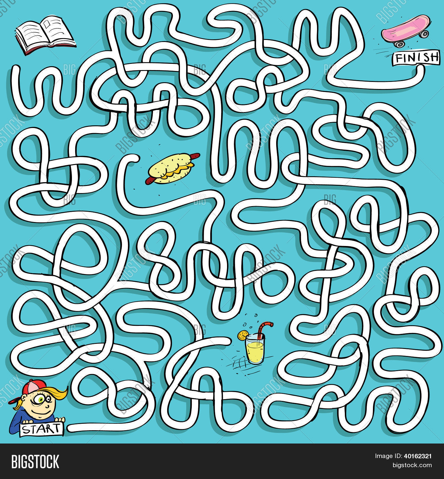 Skate Maze Game Vector & Photo (Free Trial) | Bigstock