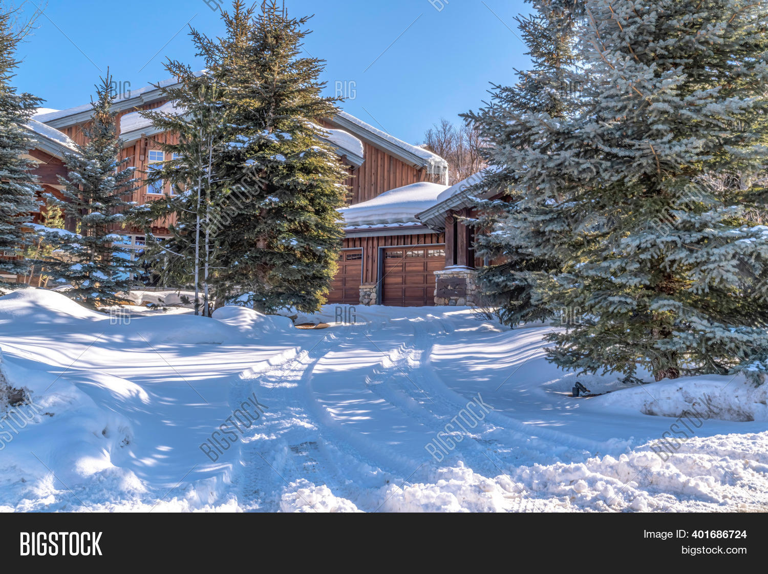 Snowed Driveway Tire Image & Photo (Free Trial) | Bigstock