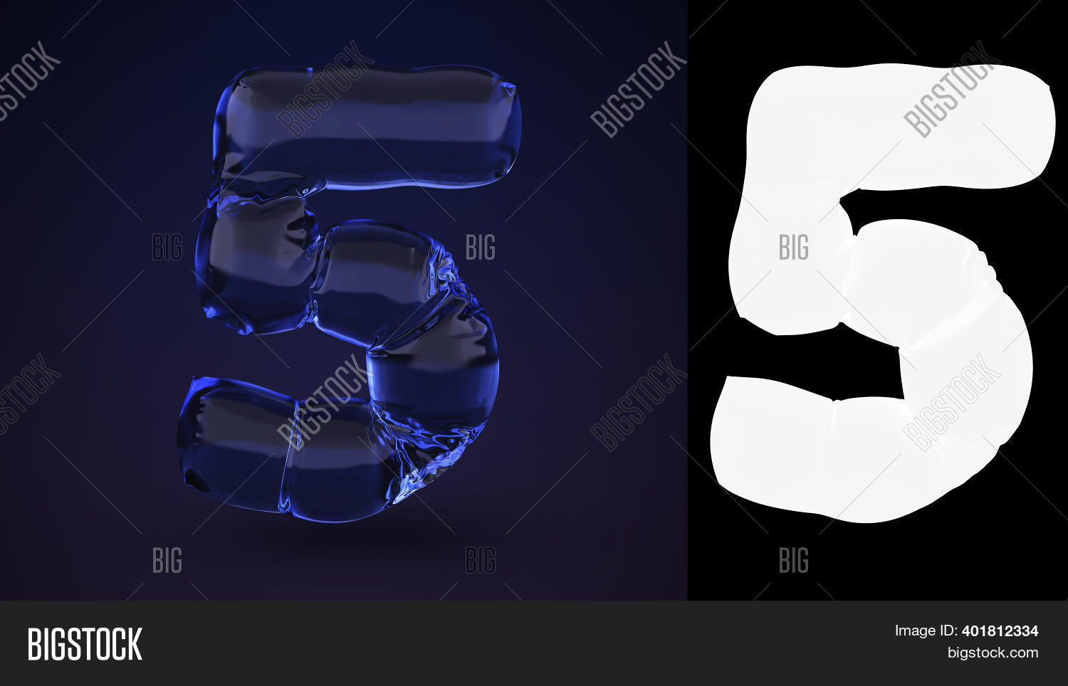 Neon Water Number 5. Image & Photo (Free Trial) | Bigstock