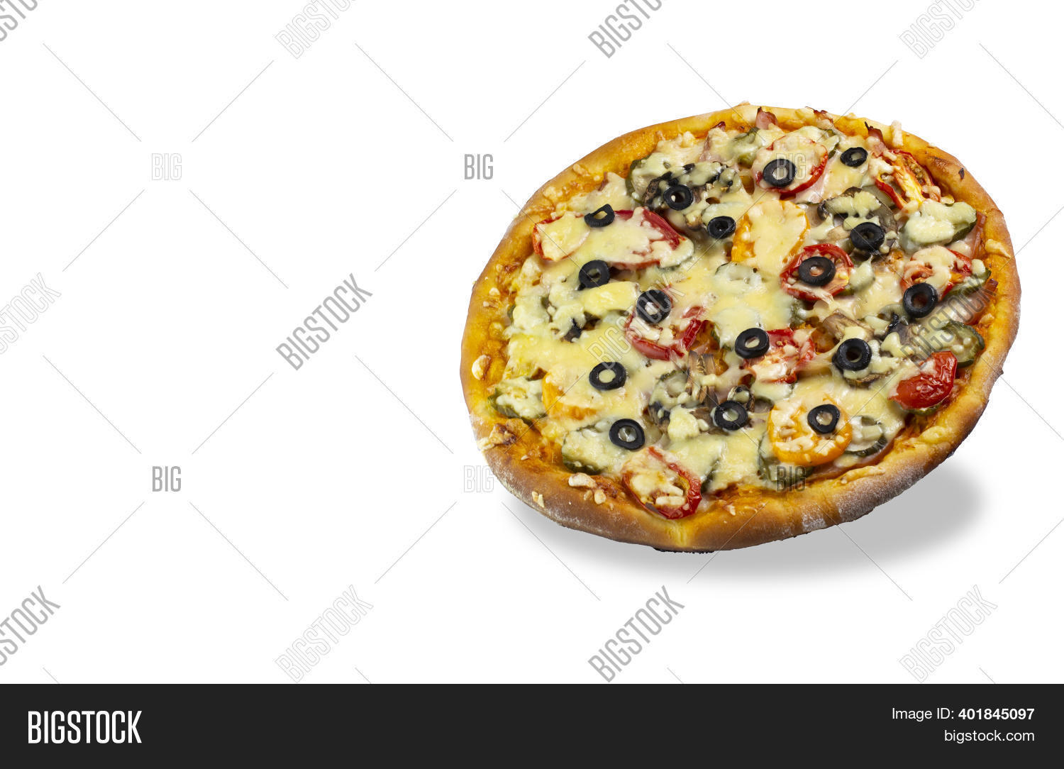 Big Round Pizza On Image & Photo (Free Trial) | Bigstock