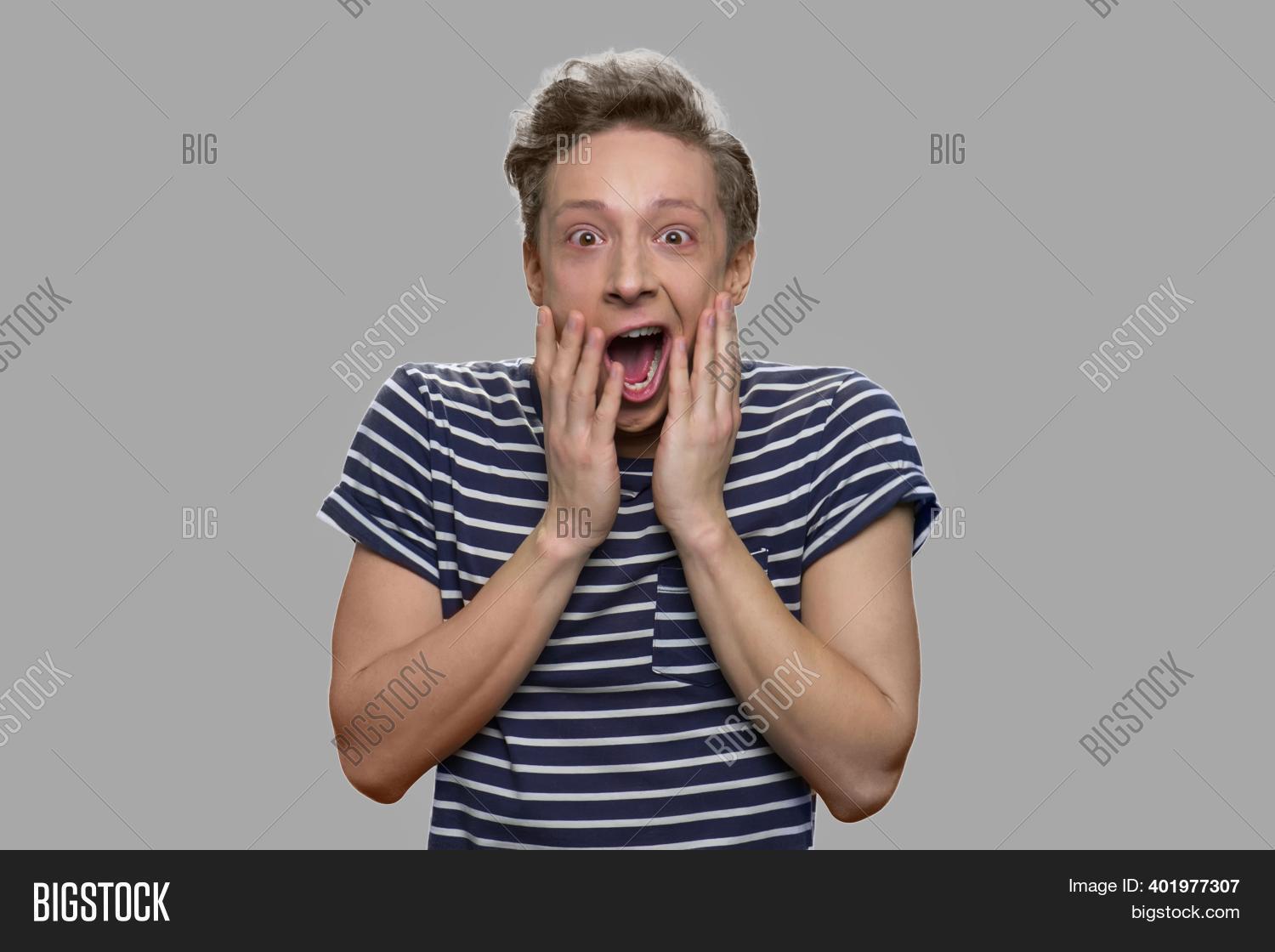 Happy Stunned Teen Boy Image & Photo (Free Trial) | Bigstock