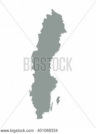 Sweden Blank Map Vector & Photo (Free Trial) | Bigstock