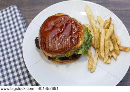 Well-done Hamburger On Image & Photo (Free Trial) | Bigstock
