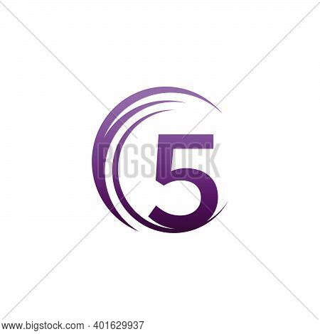 Wave Circle Number 5 Vector & Photo (Free Trial) | Bigstock
